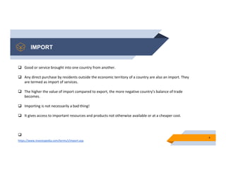 Import-Export: Key Concepts & Procedures | PDF