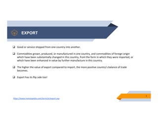 Import-Export: Key Concepts & Procedures | PDF