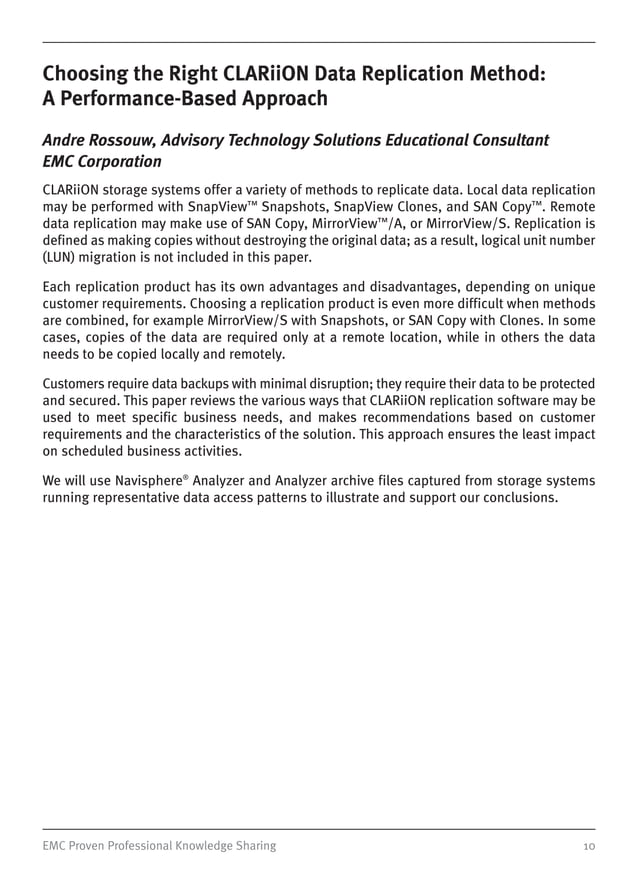 EMC Proven Professional Knowledge Sharing 2007 Book of Abstracts | PDF