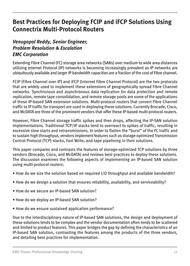 EMC Proven Professional Knowledge Sharing 2007 Book of Abstracts | PDF