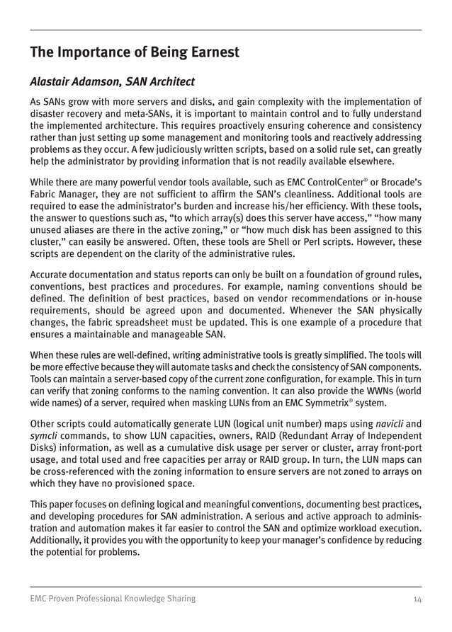 EMC Proven Professional Knowledge Sharing 2007 Book of Abstracts | PDF