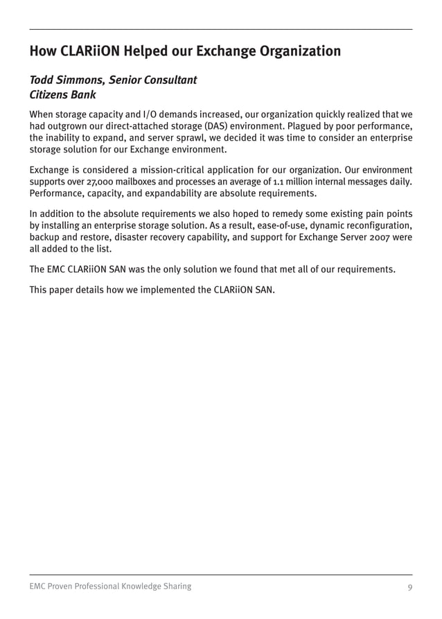 EMC Proven Professional Knowledge Sharing 2007 Book of Abstracts | PDF