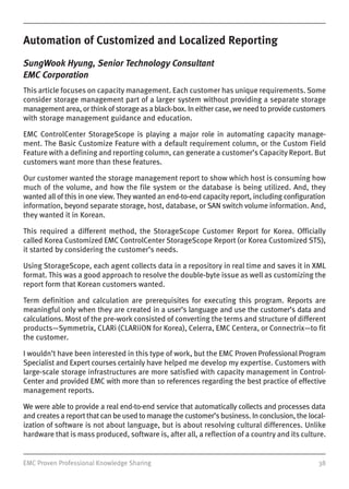 EMC Proven Professional Knowledge Sharing 2007 Book of Abstracts | PDF