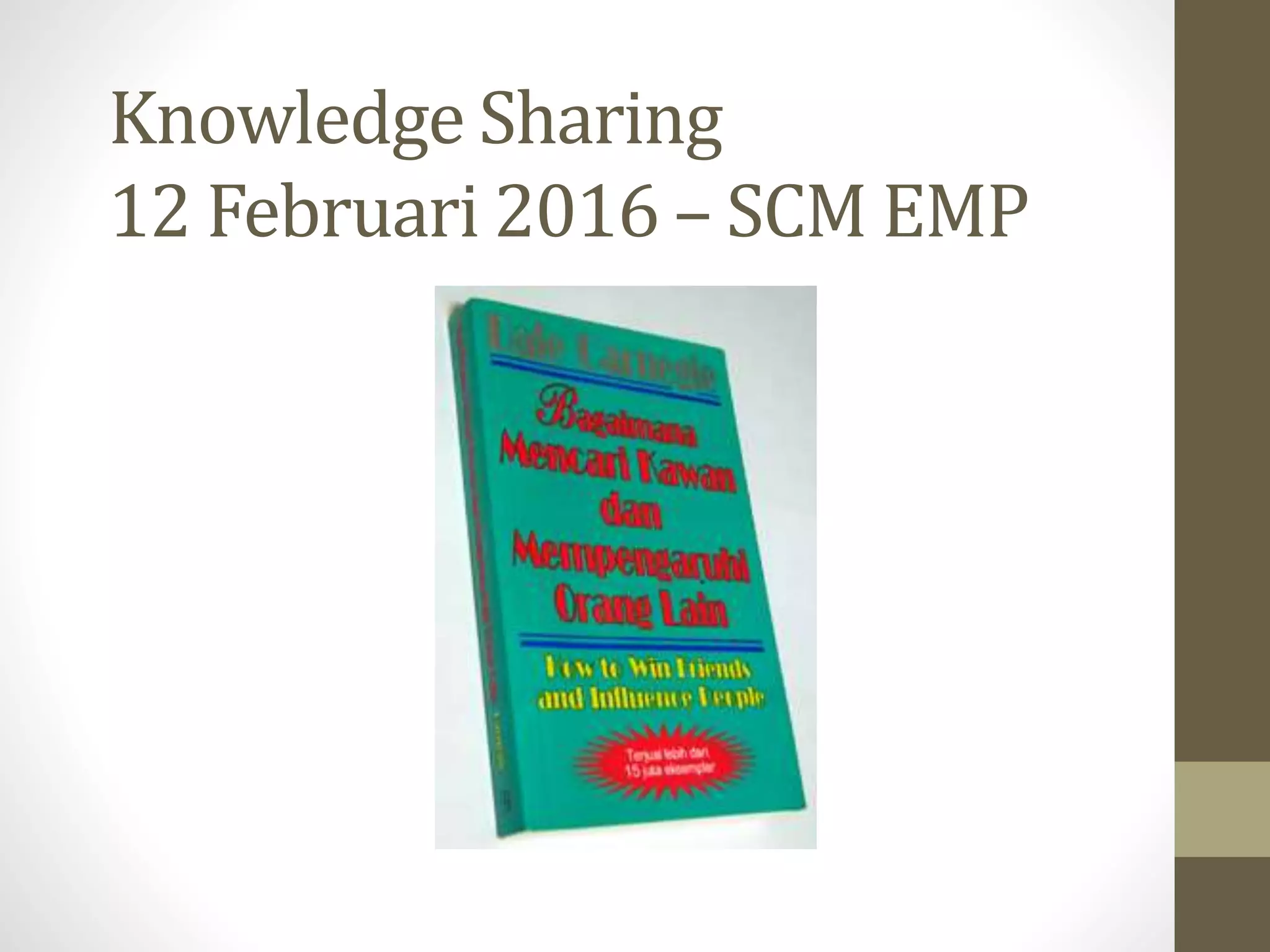 Knowledge sharing emp pt. energi mega persada | PPT