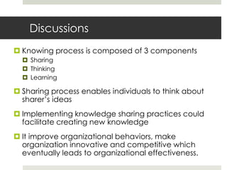 Knowledge Sharing | PPTX