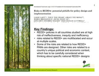 REDD+ progress in 13 countries | PDF | Travel