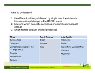 REDD+ progress in 13 countries | PPT