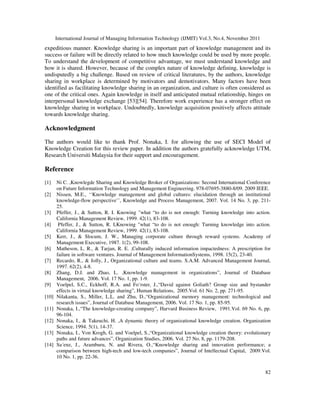 Knowledge Sharing in Workplace: Motivators and Demotivators | PDF | Business Administration ...