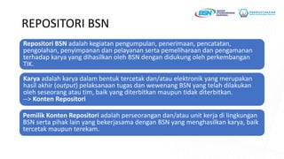 Pengelolaan Repositori di Lingkungan Perpustakaan BSN | PDF