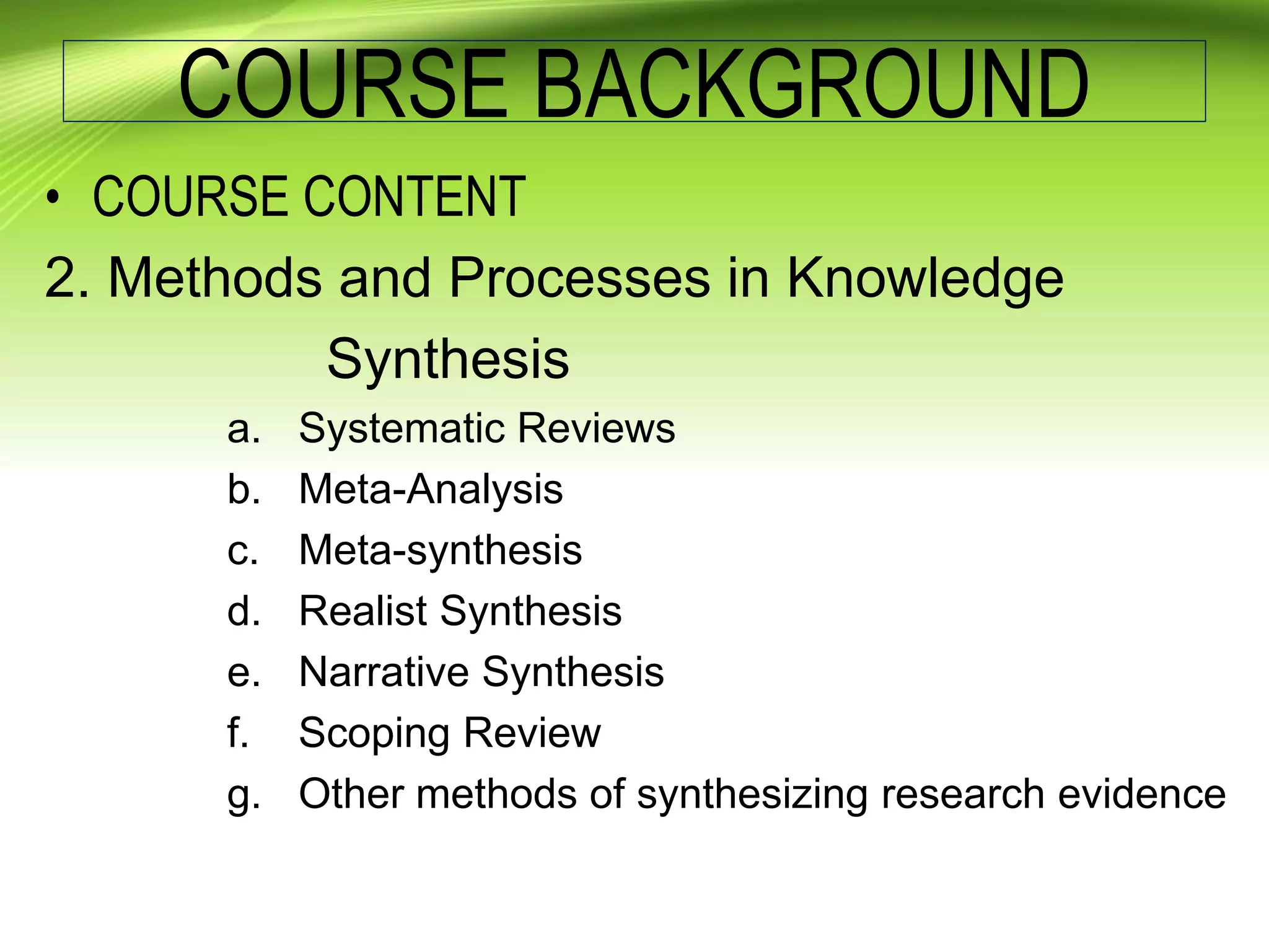 KNOWLEDGE SYNTHESIS IN NURSING REAL.pptx