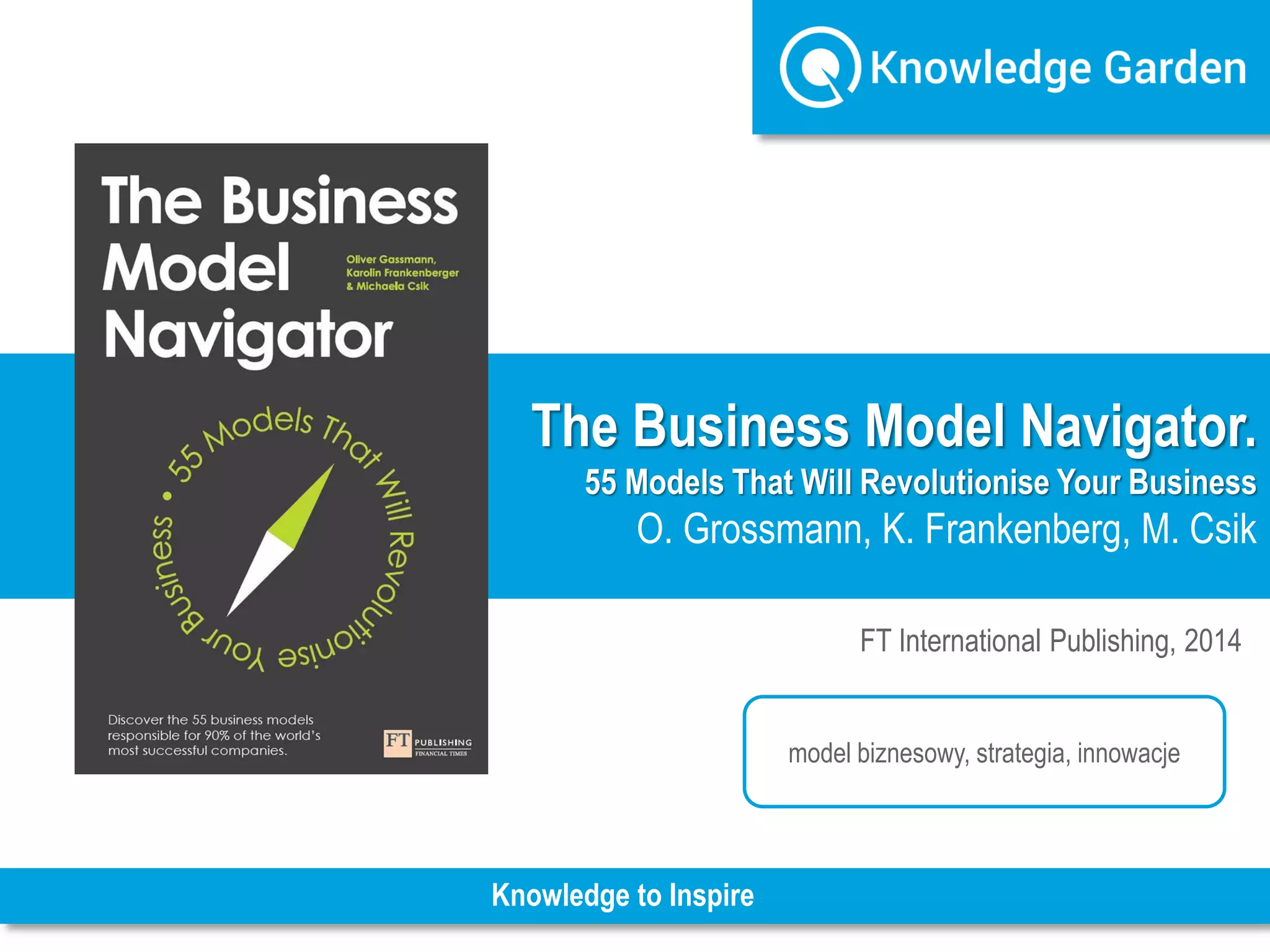 Knowledge to Inspire - Business Model Navigator | PPT