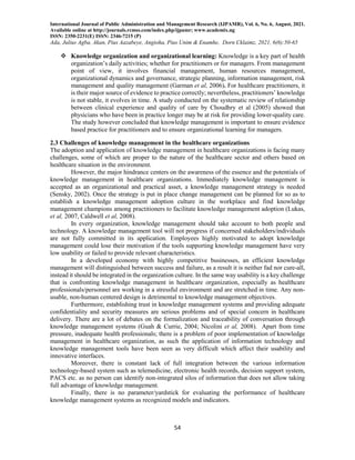 Knowledge transferability and workers’ productivity in public hospitals in south south nigeria | PDF