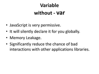 JavaScript Common Mistake | PPT