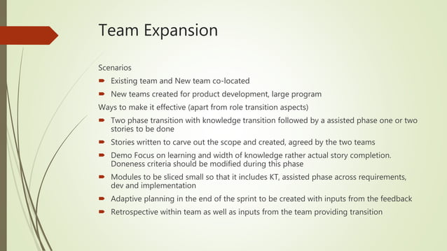 Effective Knowledge transition using agile | PPT