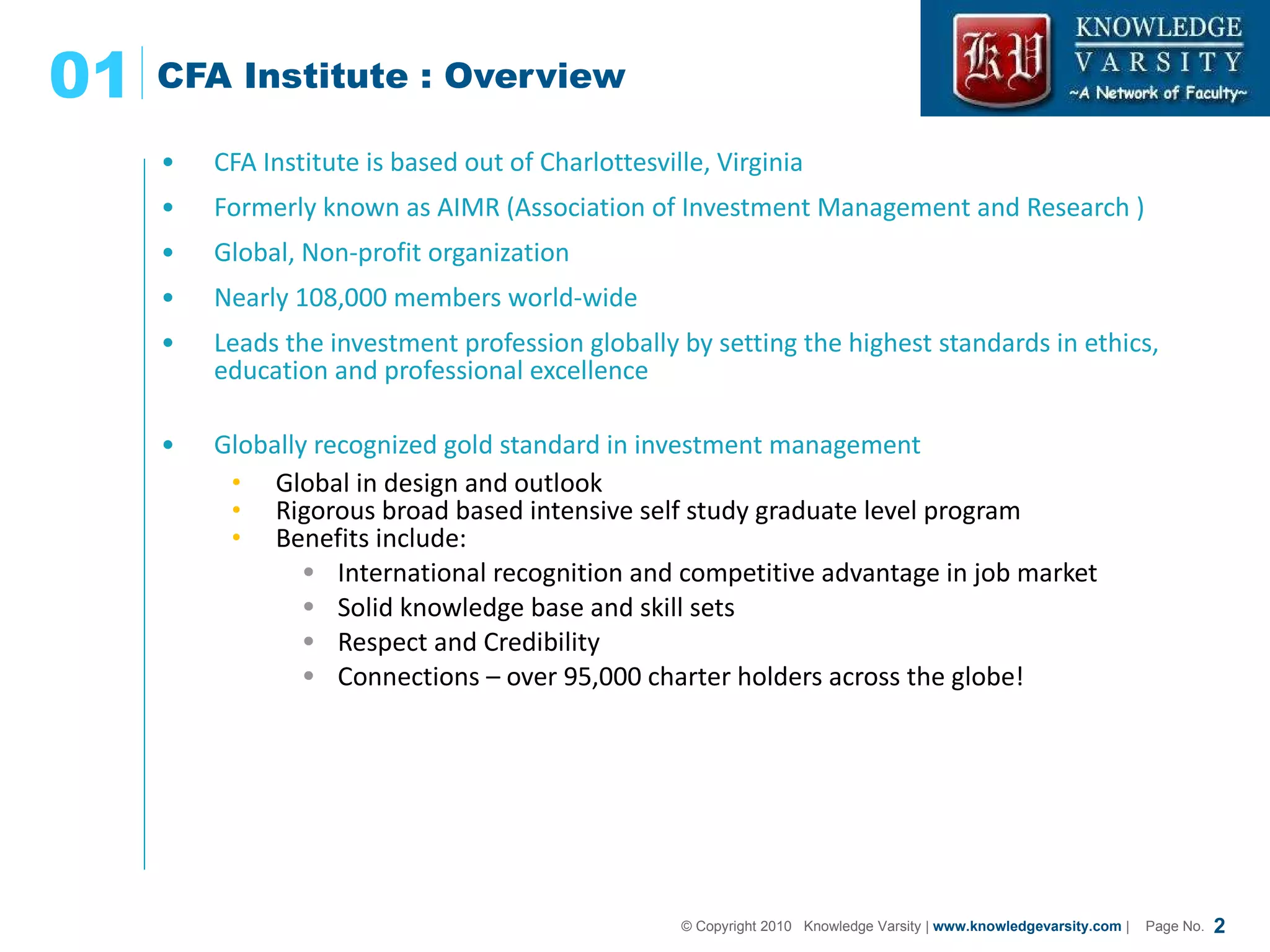 Knowledge varsity CFA Level 1 Presentation | PPT