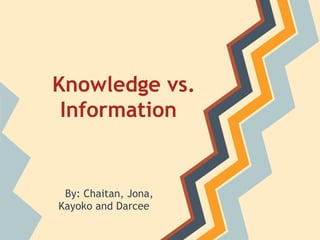 Knowledge vs. information | PDF