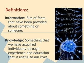 Knowledge vs. information | PDF