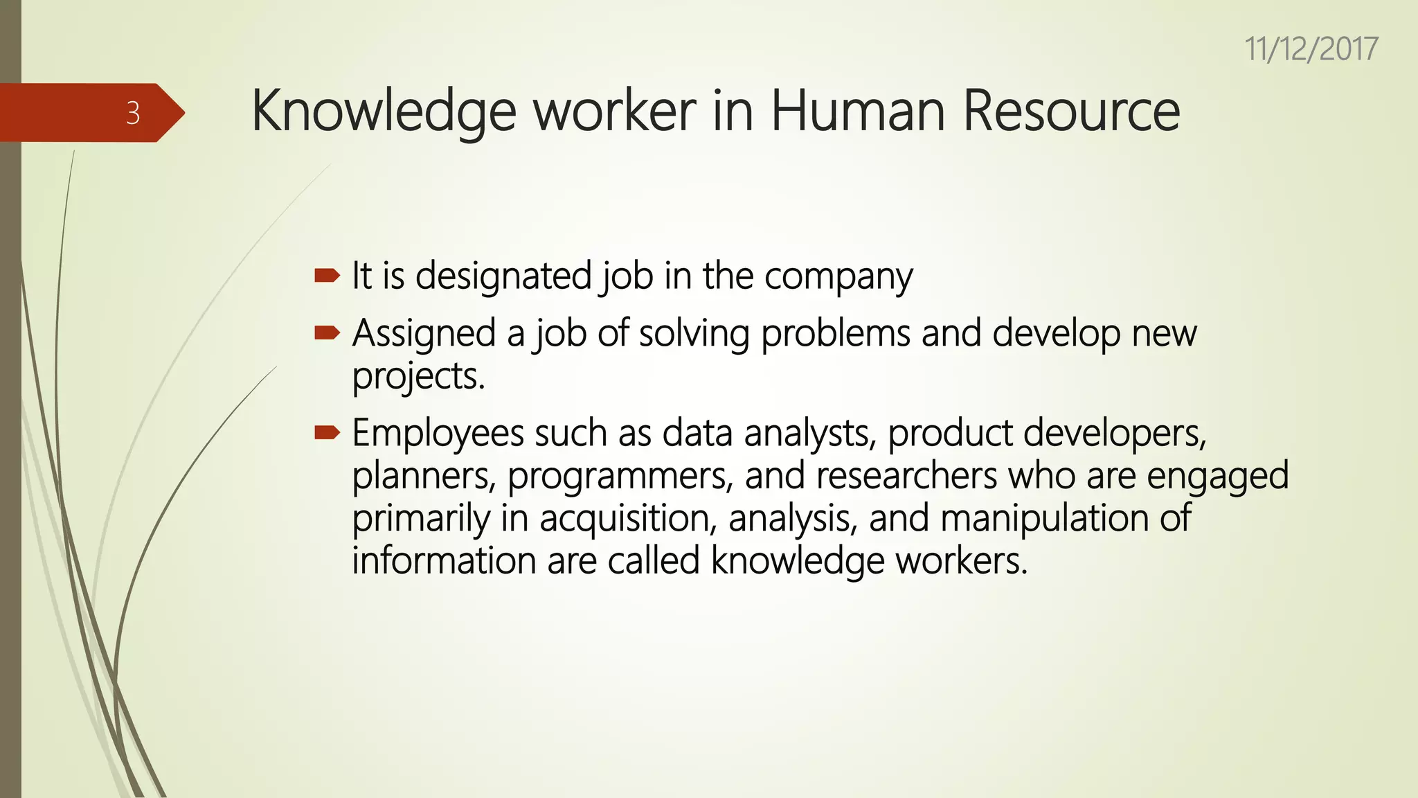 Knowledge worker | PPTX