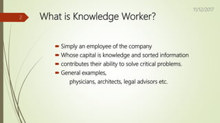 Knowledge worker | PPTX