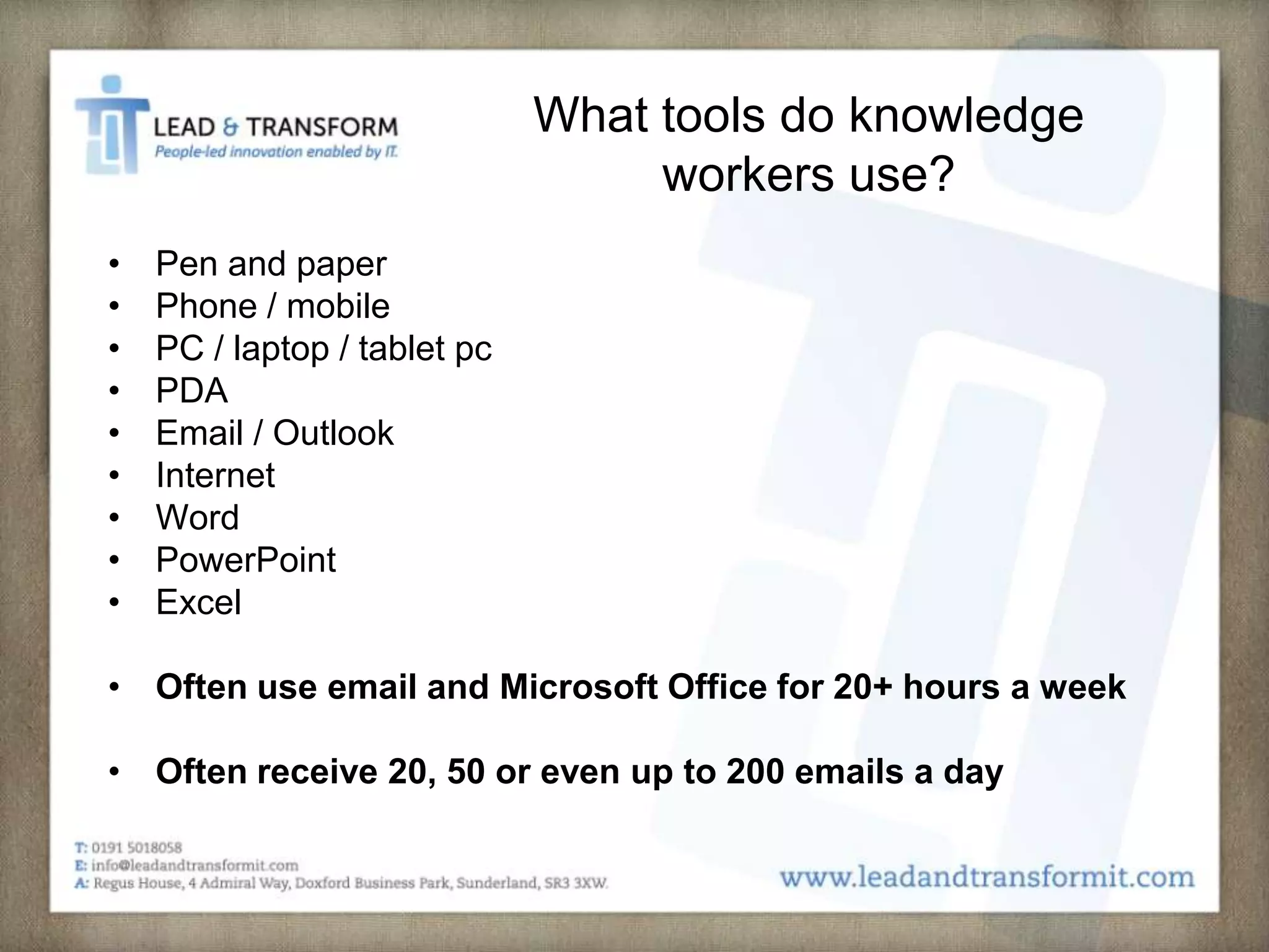 Knowledge worker productivity | PPTX