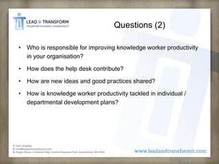 Knowledge worker productivity | PPTX