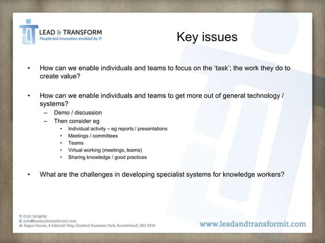 Knowledge worker productivity | PPTX