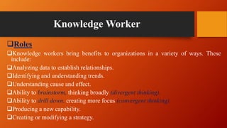 Knowledge worker & Wisdom worker | PPTX