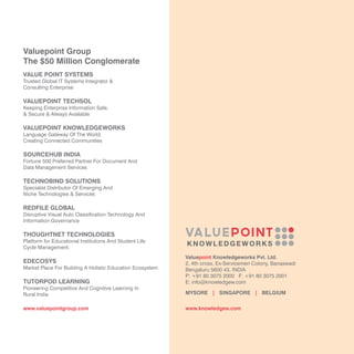 Knowledgeworks corporate brochure 2016 | PDF