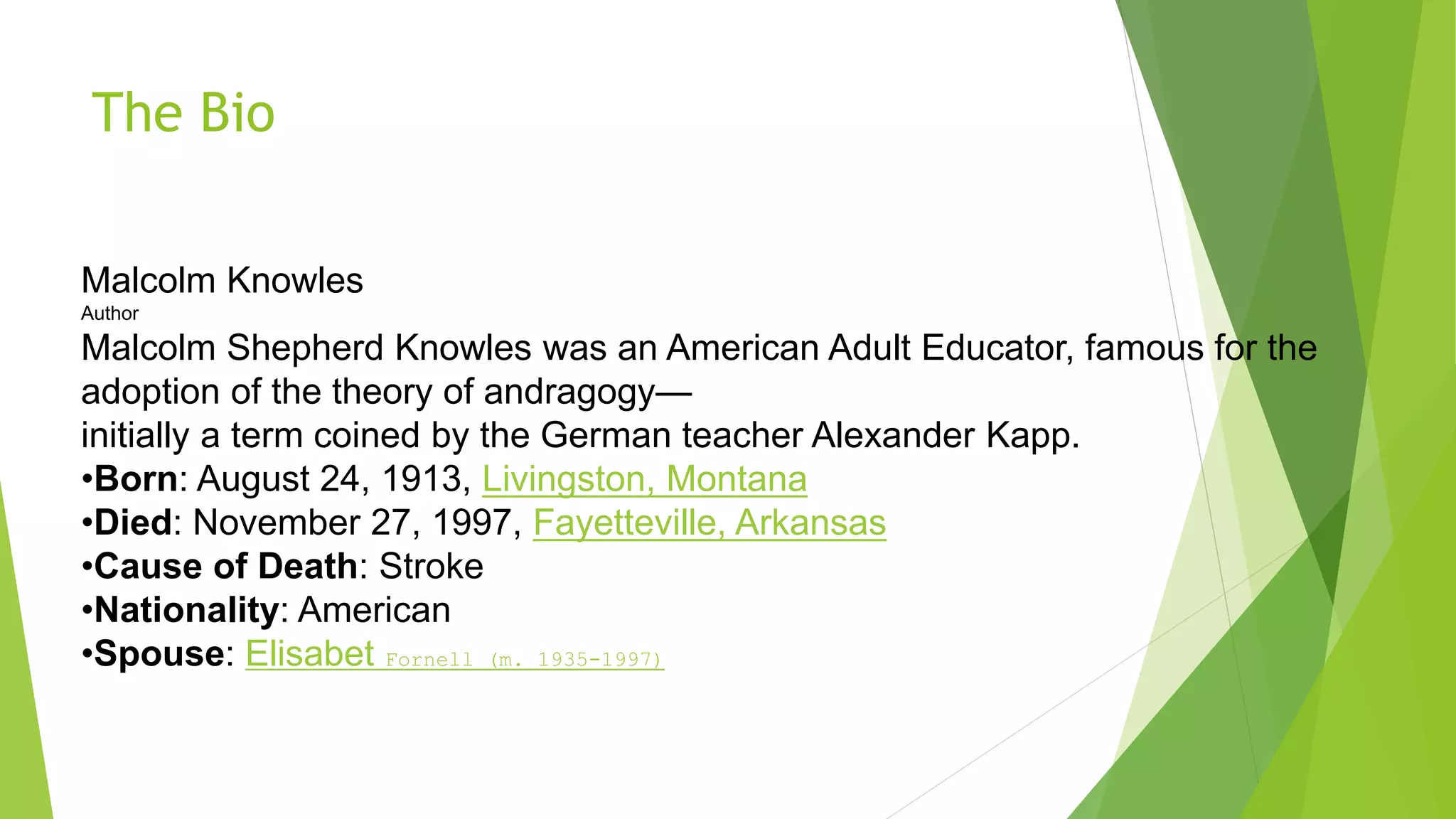 Knowles theory of Andragogy.pptx