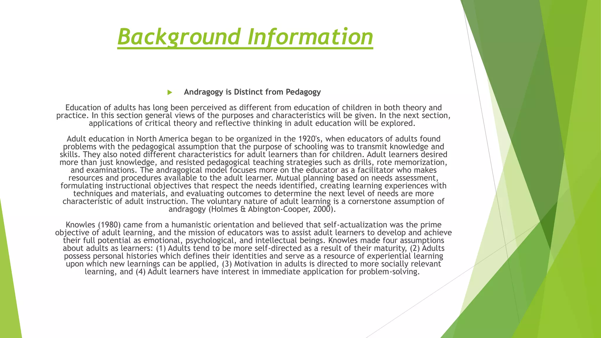 Knowles theory of Andragogy.pptx