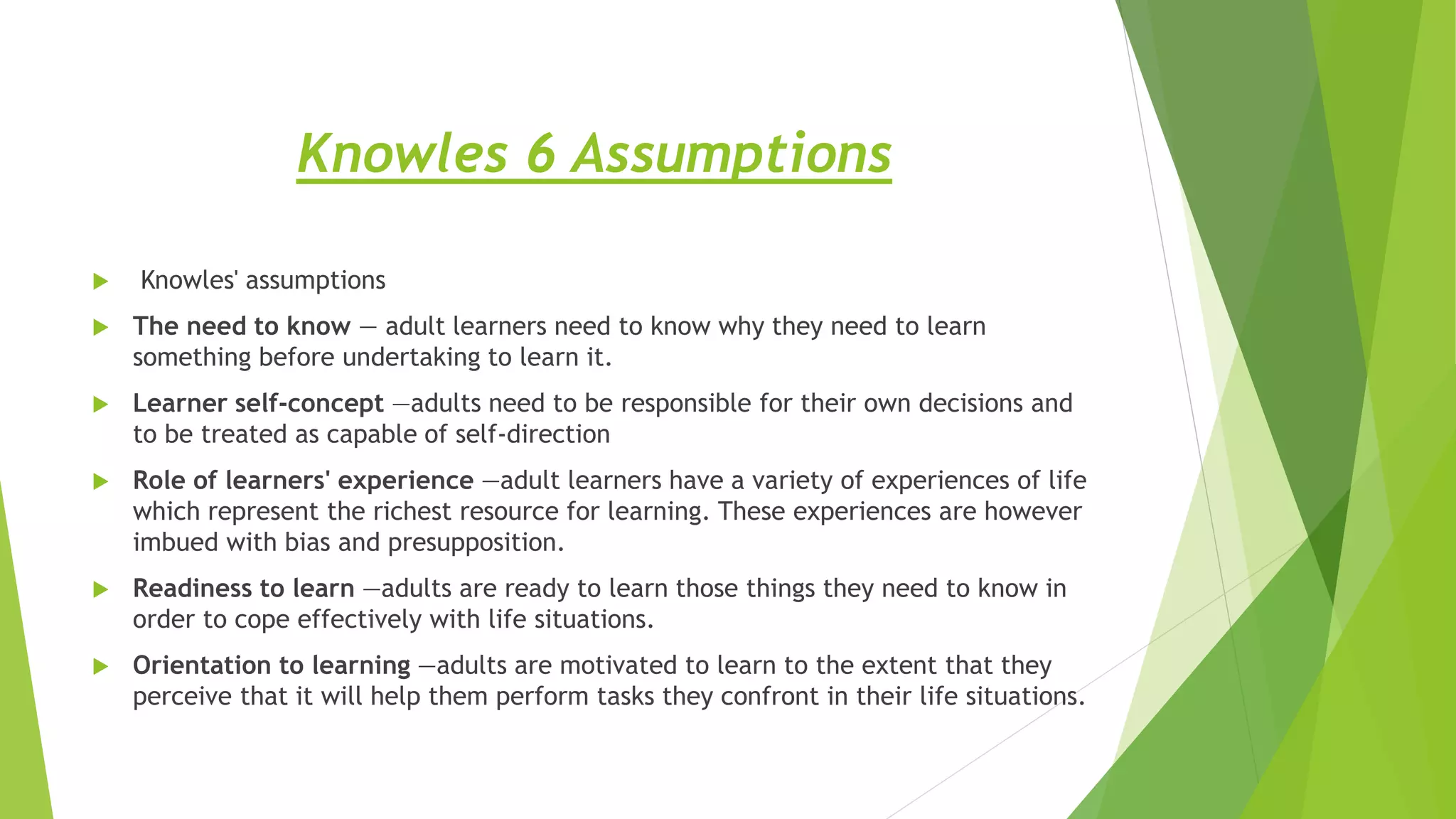 Knowles theory of Andragogy.pptx
