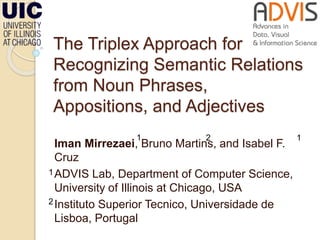 The Triplex Approach for Recognizing Semantic Relations from Noun ...