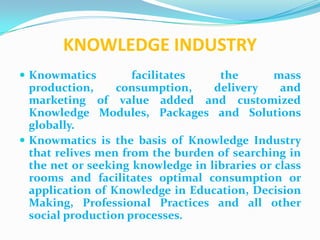 KNOWMATICS AND THE RELATED FIELDS OF STUDY- EDUCATION, PSYCHOLOGY ...