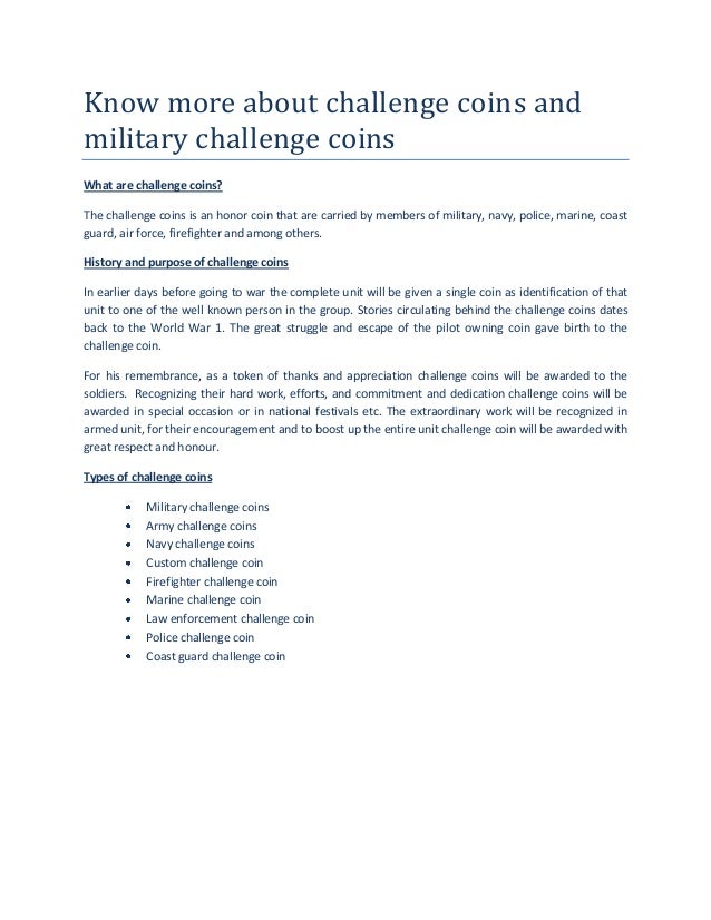 Know More About Challenge Coins And Military Challenge Coins Know More About Challenge Coins And Military Challenge Coins