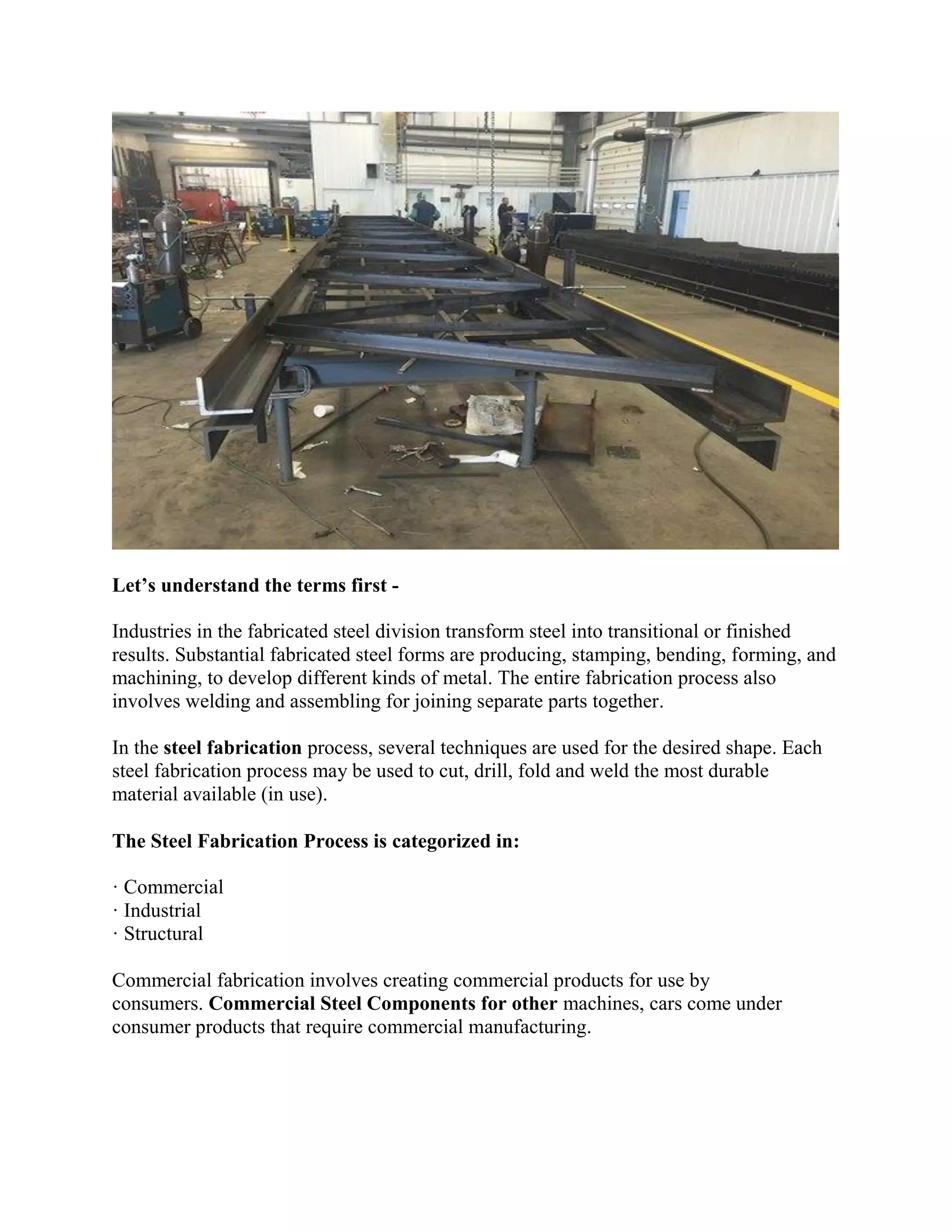Know More About Steel Fabrication for Industries! | PDF