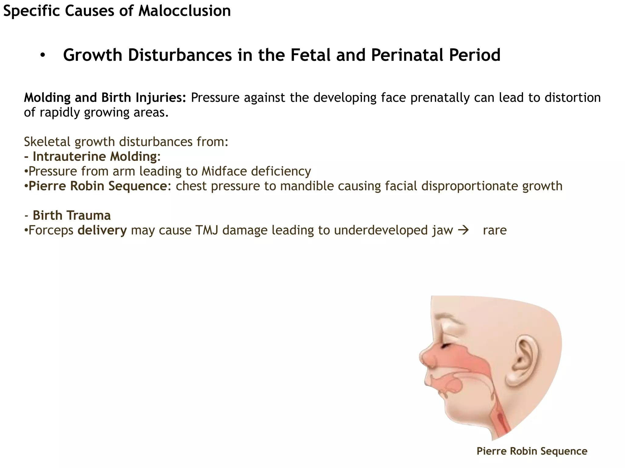 Known causes of Malocclusion | PDF