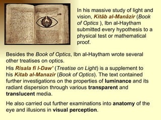 Ibn Al-Haytham(Alhazen) | PPT
