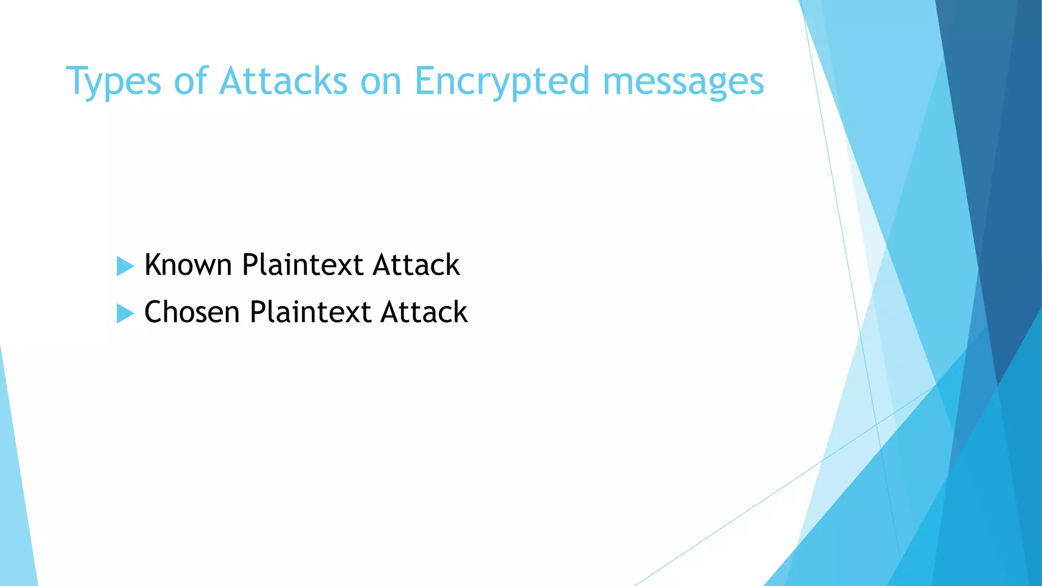 Cryptography-Known plain text attack | PPTX
