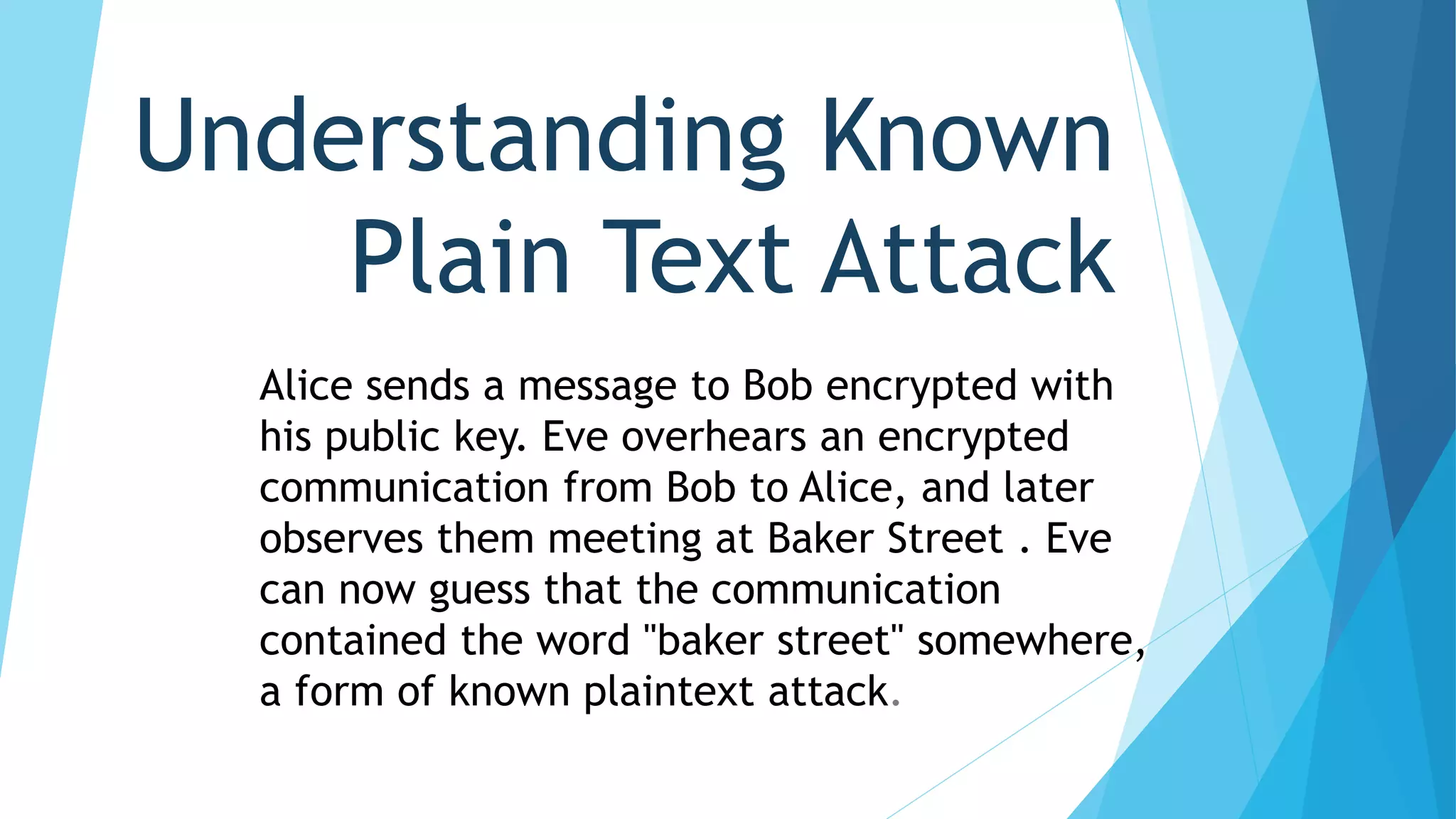 Cryptography-Known plain text attack | PPTX