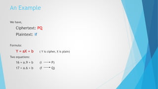 Cryptography-Known plain text attack | PPTX