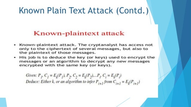 Cryptography Known Plain Text Attack