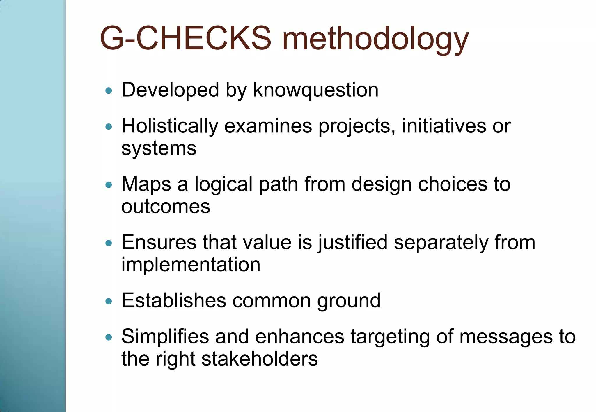 KnowQuestion :: Introduction to G-CHECKS | PPT