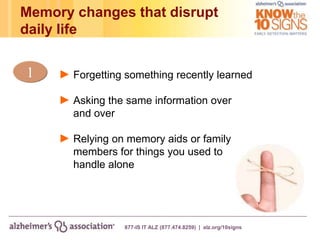 Know the 10 Signs of Alzheimer's | PPTX