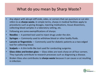 KNOW THE COMPLETE JOURNEY OF SHARPS WASTE DISPOSAL | PPTX