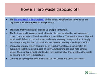 KNOW THE COMPLETE JOURNEY OF SHARPS WASTE DISPOSAL | PPTX