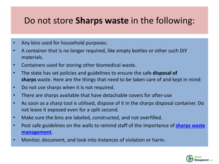 KNOW THE COMPLETE JOURNEY OF SHARPS WASTE DISPOSAL | PPTX