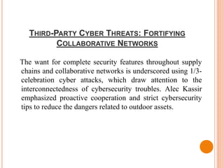 Know the Cybersecurity threats in 2024 with Alec Kassir Miami | PPTX