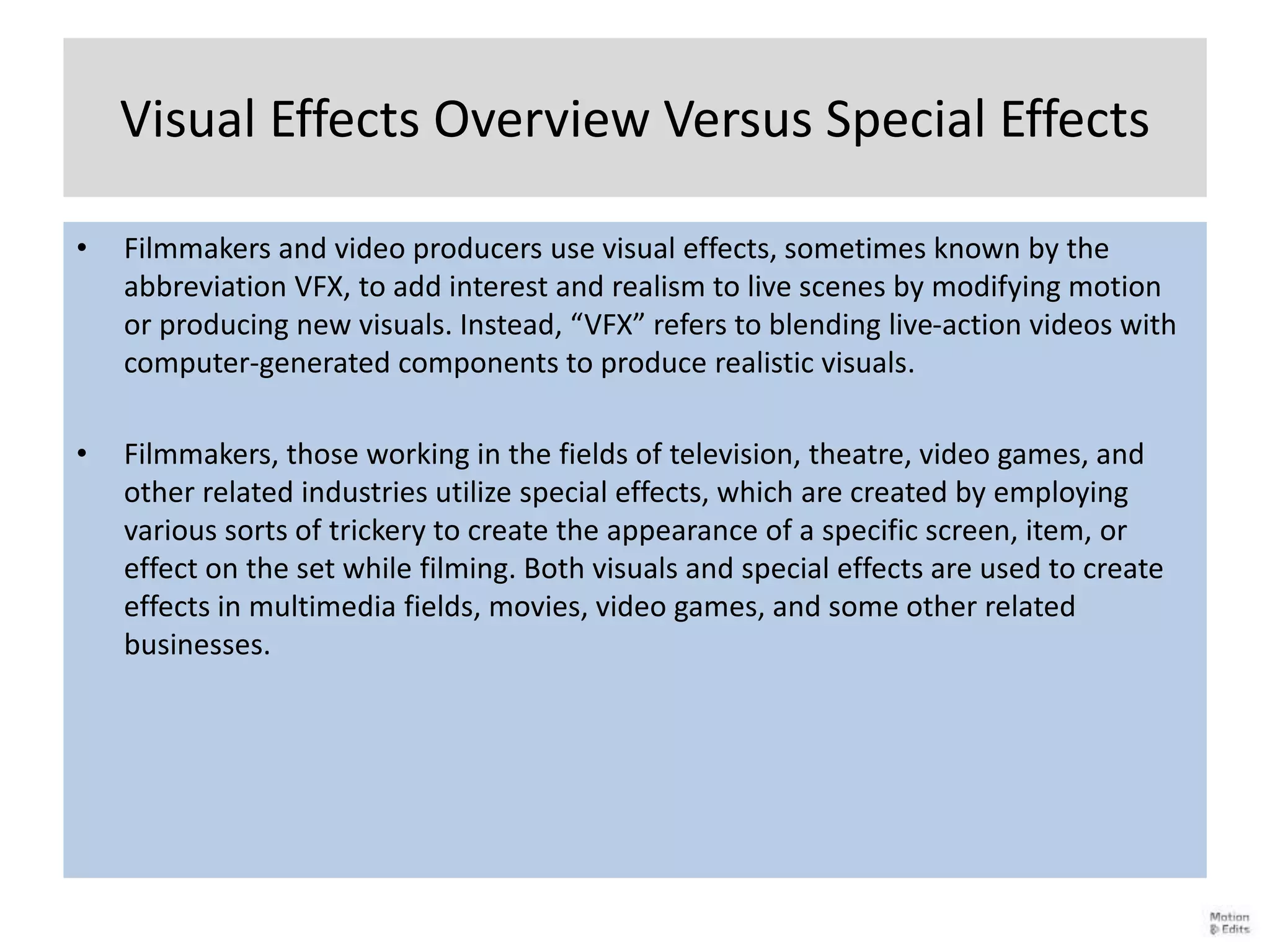 Know The Difference Between Visual Effects And Special Effects.pptx