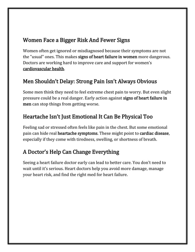 Know The Difference Men Vs Women Heart Attack Symptomspdf 9974
