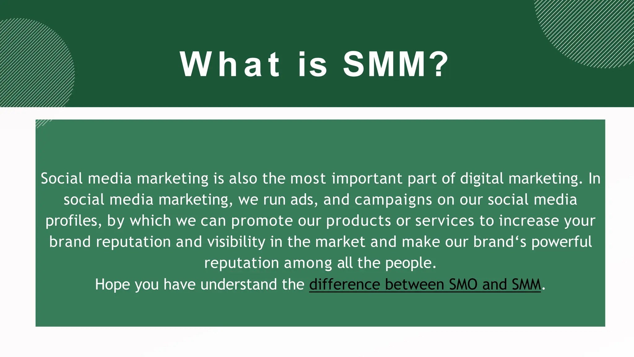 Understand the Key differences between SMO and SMM | PPTX
